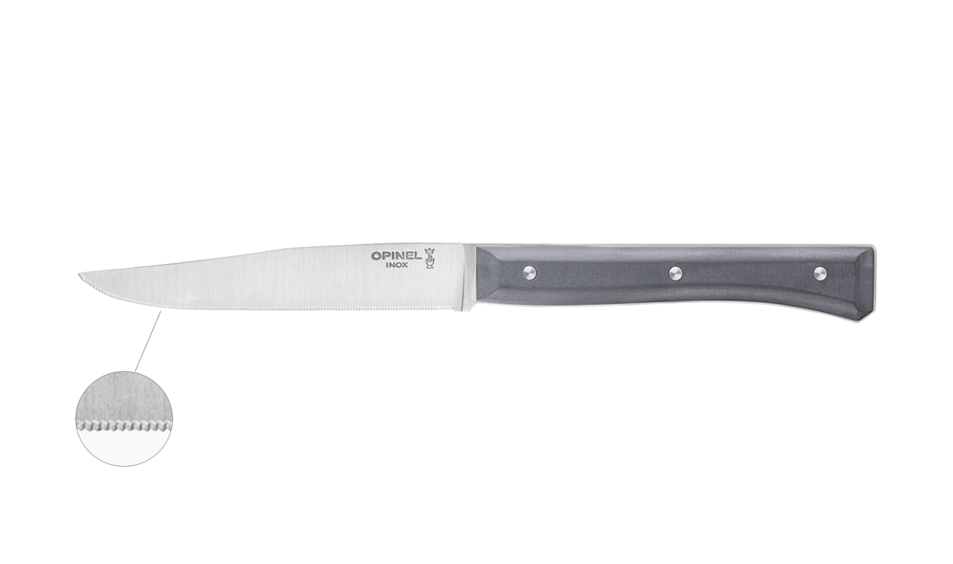 Set of 4 Facette Slate Micro Serrated table knives » PlanetStore